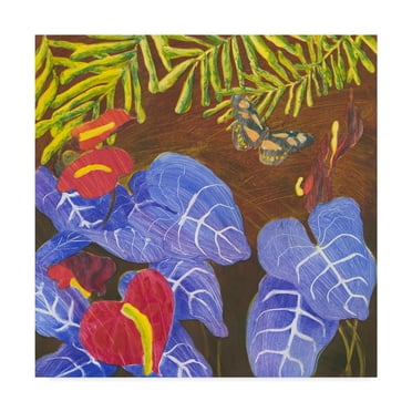Trademark Fine Art 'Tropical Monotype IV' Canvas Art by Carolyn Roth ...