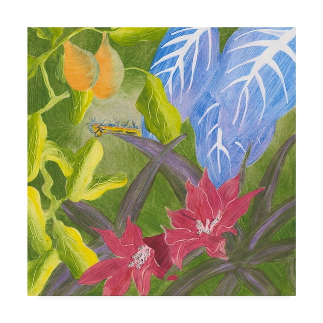 Trademark Fine Art 'Tropical Monotype V' Canvas Art by Carolyn Roth ...