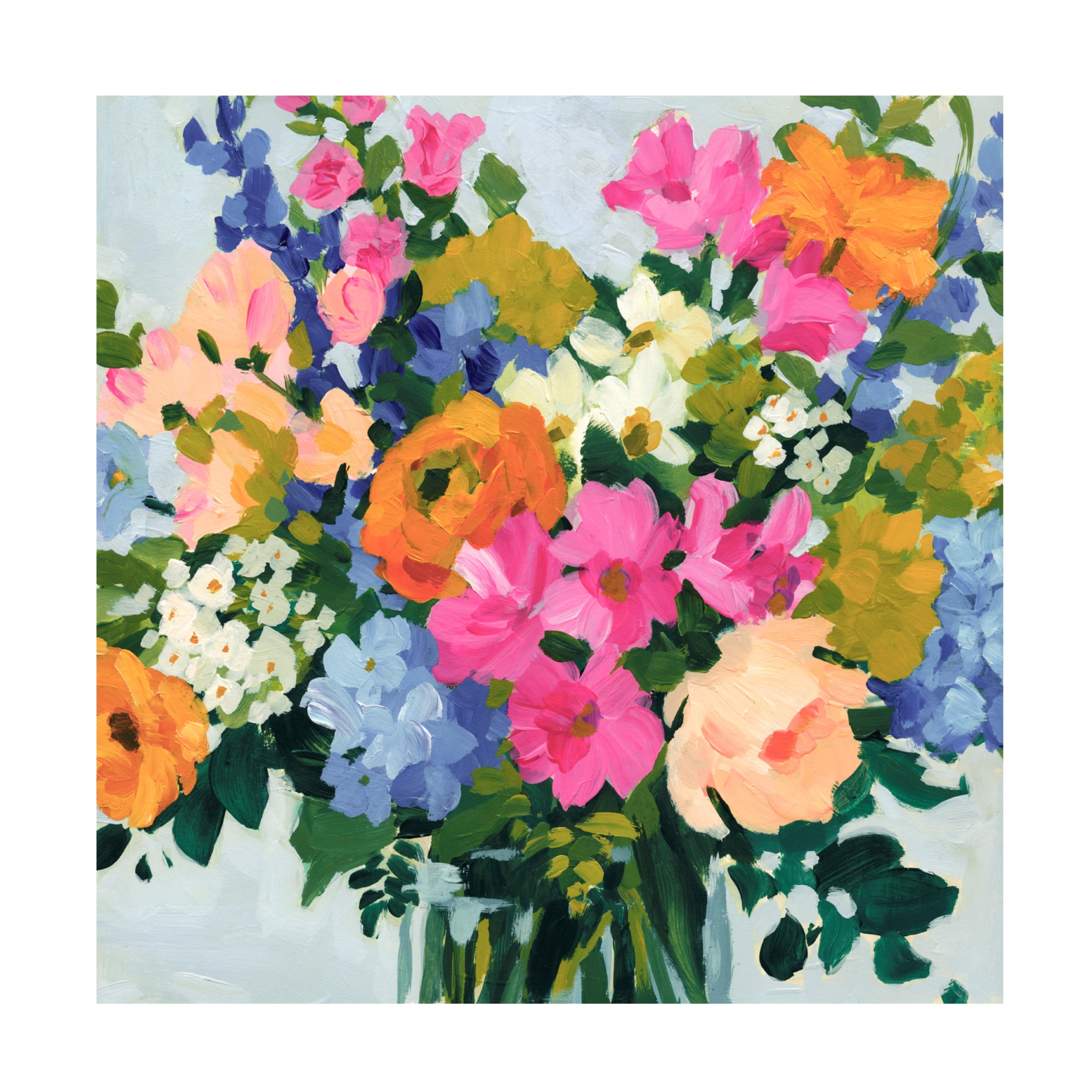 Trademark Fine Art Victoria Barnes Blooming Brightly I Canvas Wall Art ...