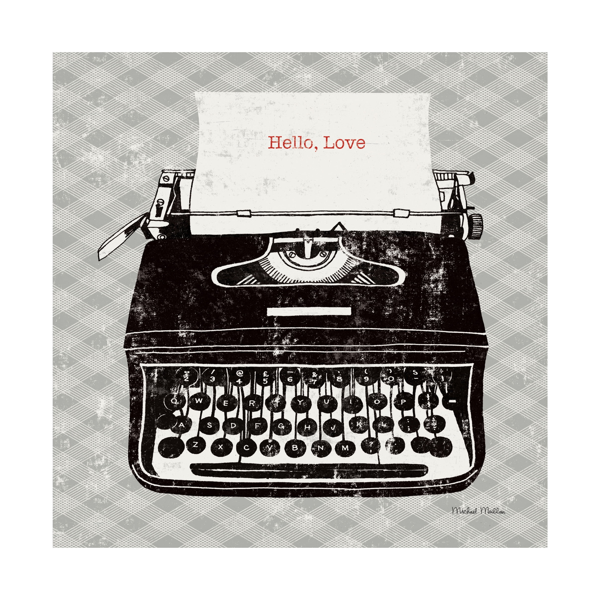 Trademark Fine Art 'Vintage Analog Typewriter' Canvas Art by Michael ...