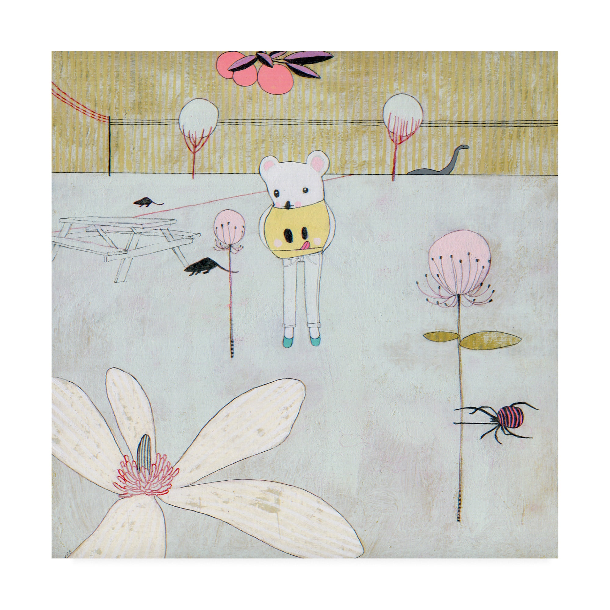 Trademark Fine Art 'Walk In The Park Mouse' Canvas Art by Jennifer Davi ...