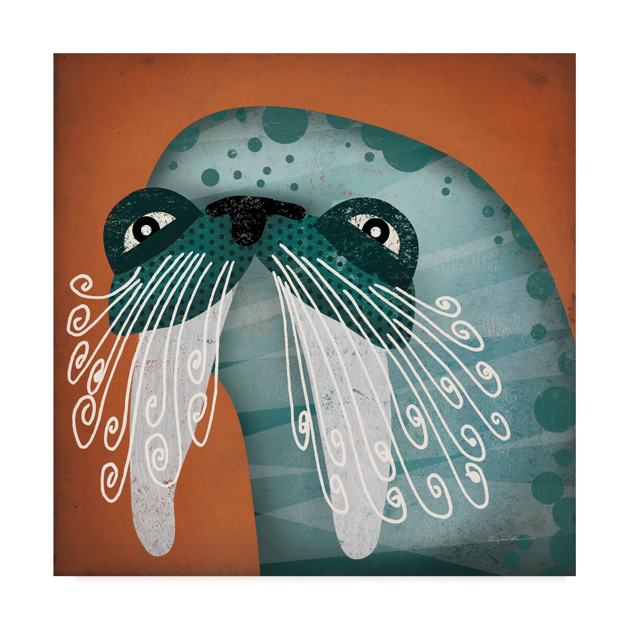 Trademark Fine Art 'Walrus Wow' Canvas Art by Ryan Fowler - Walmart.com