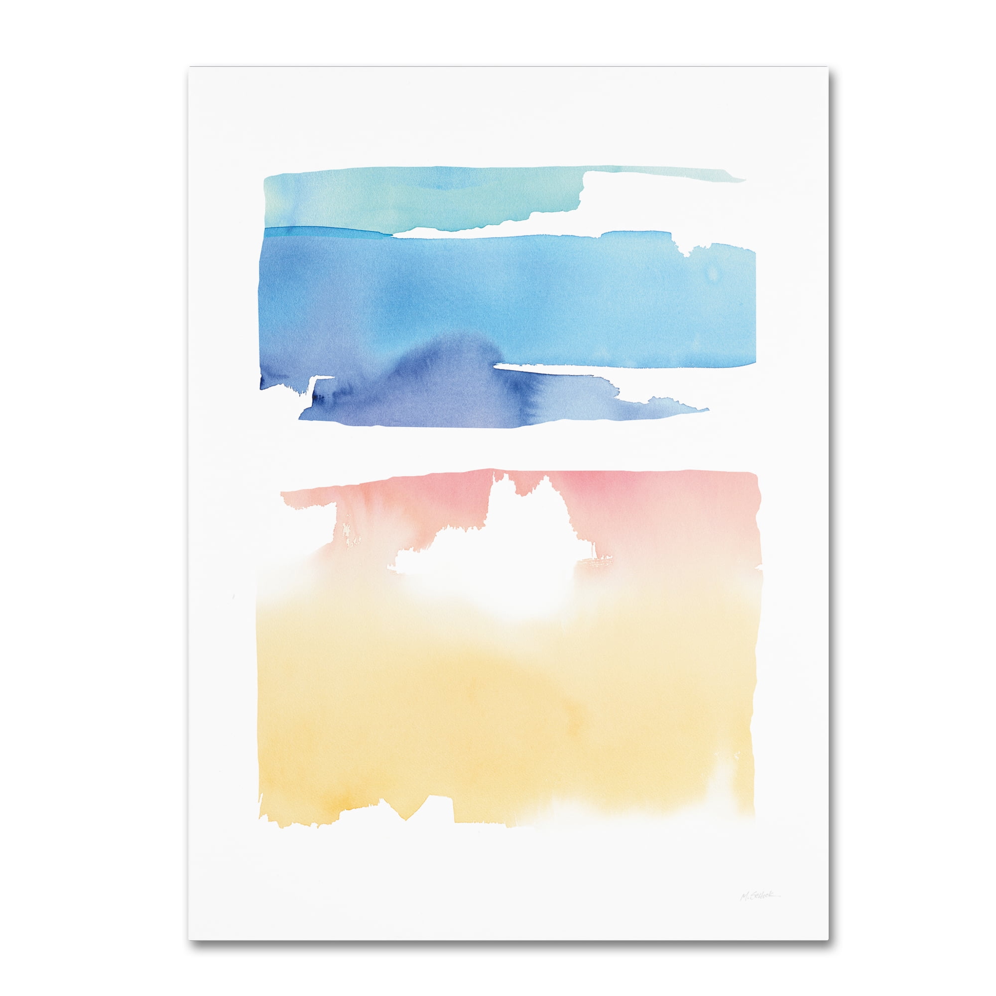 Trademark Fine Art 'Waterslide Merger' Canvas Art by Mike Schick ...