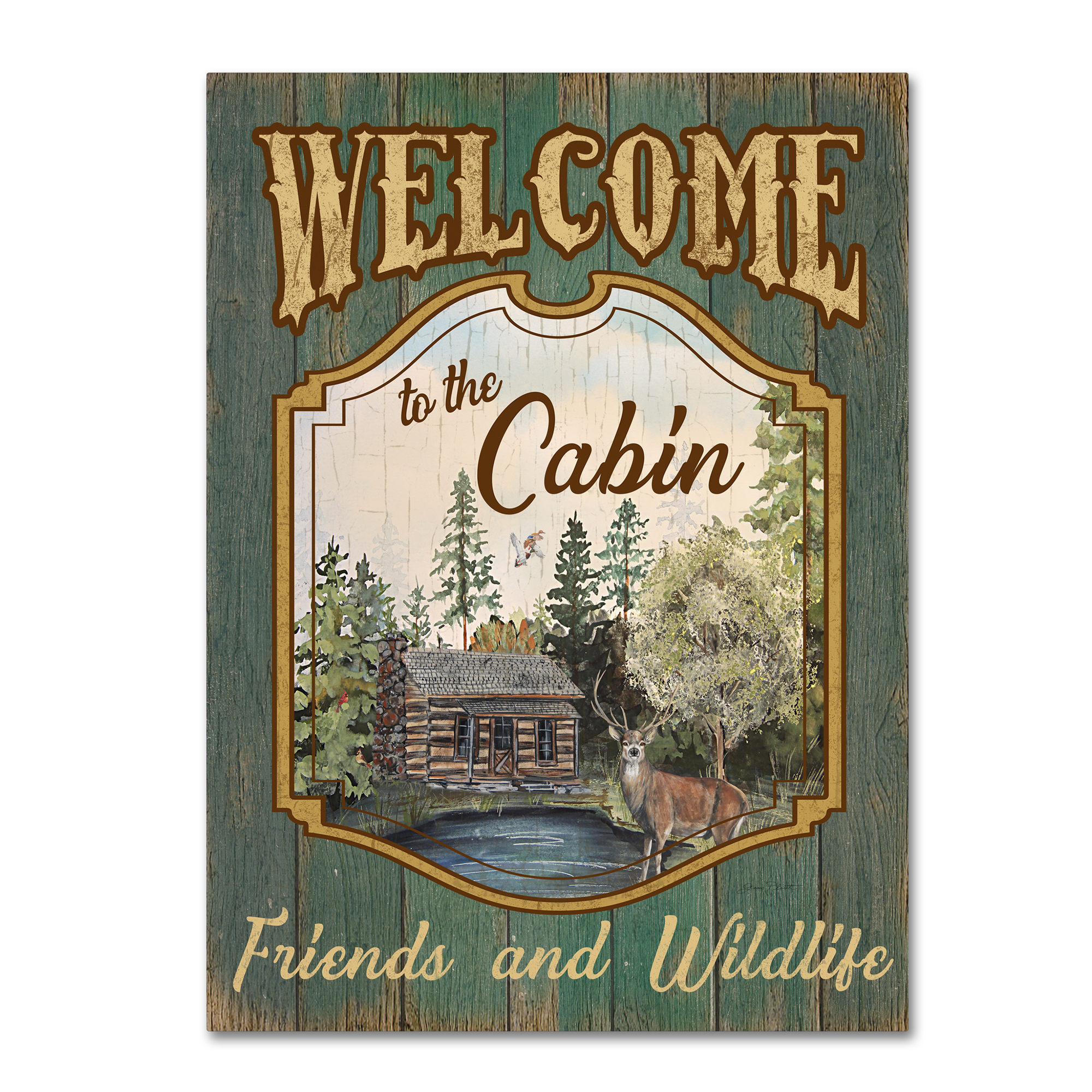 Trademark Fine Art 'Wilderness Lodge 25' Canvas Art by Jean Plout ...