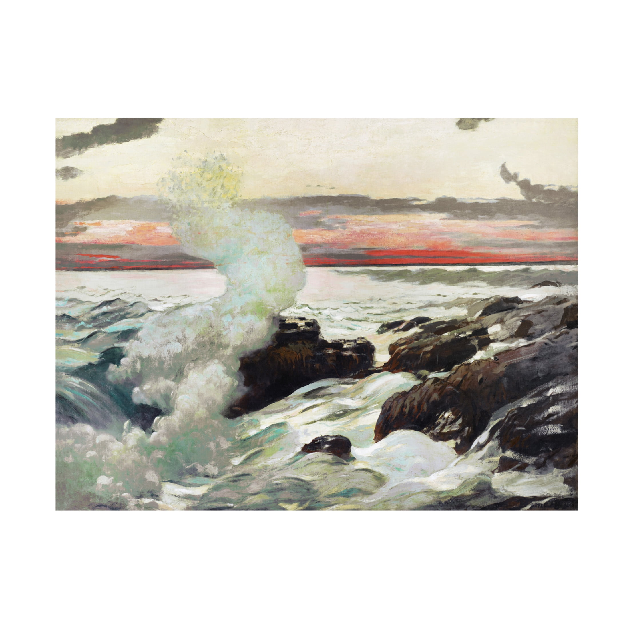 Trademark Fine Art Winslow Homer Homer's Crashing Waves II Canvas Wall ...