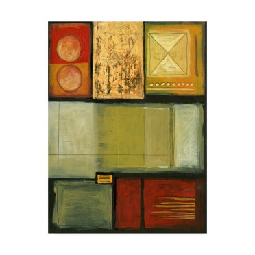 Trademark Fine Art 'Stencils Over Red Tones 5' Canvas Art by Pablo ...