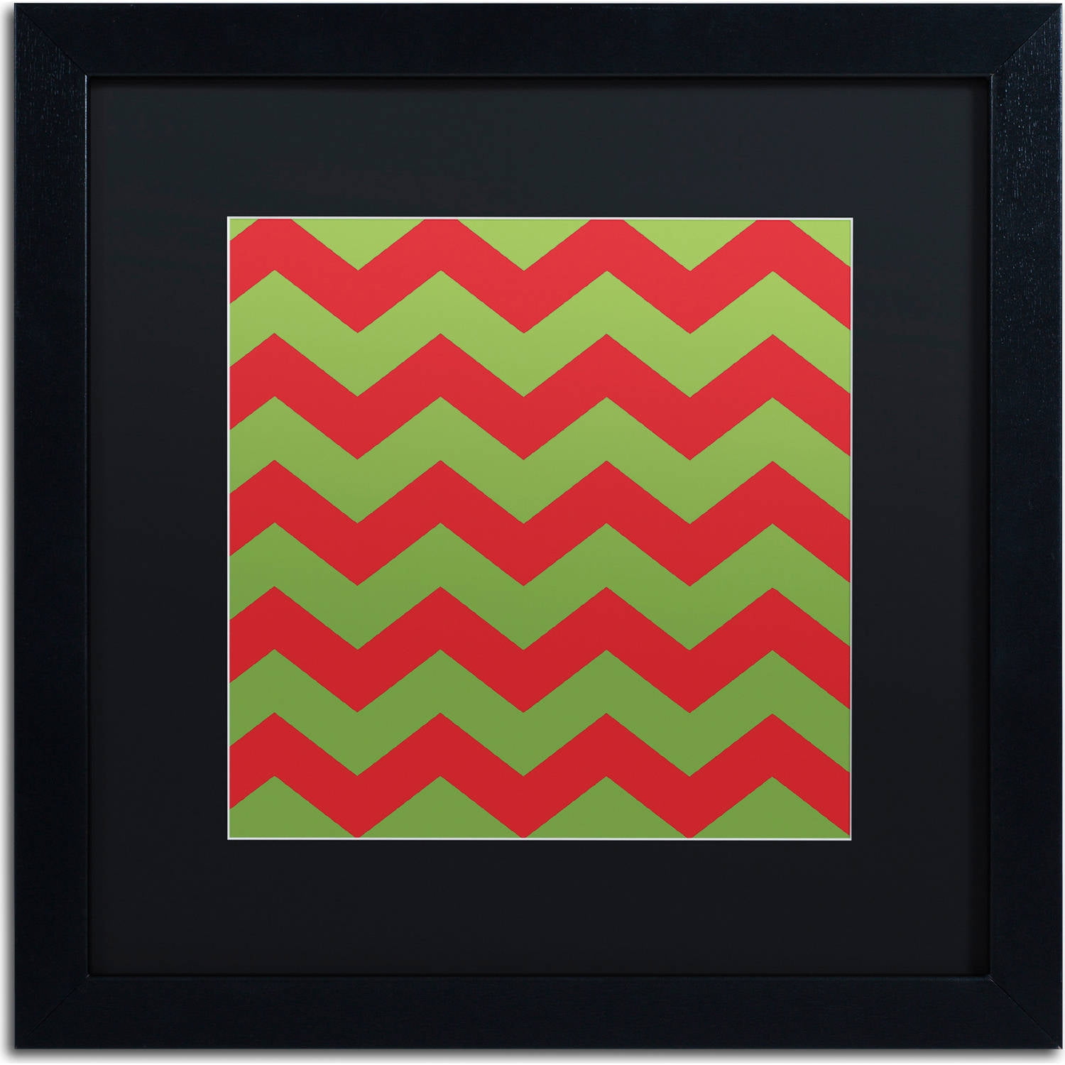 Trademark Fine Art "Xmas chevron 9" Canvas Art by Color Bakery, Black ...