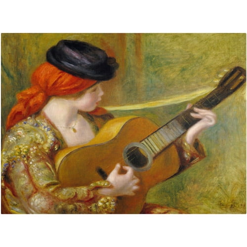 Trademark Fine Art "Young Spanish Woman With a Guitar" Canvas Art by ...