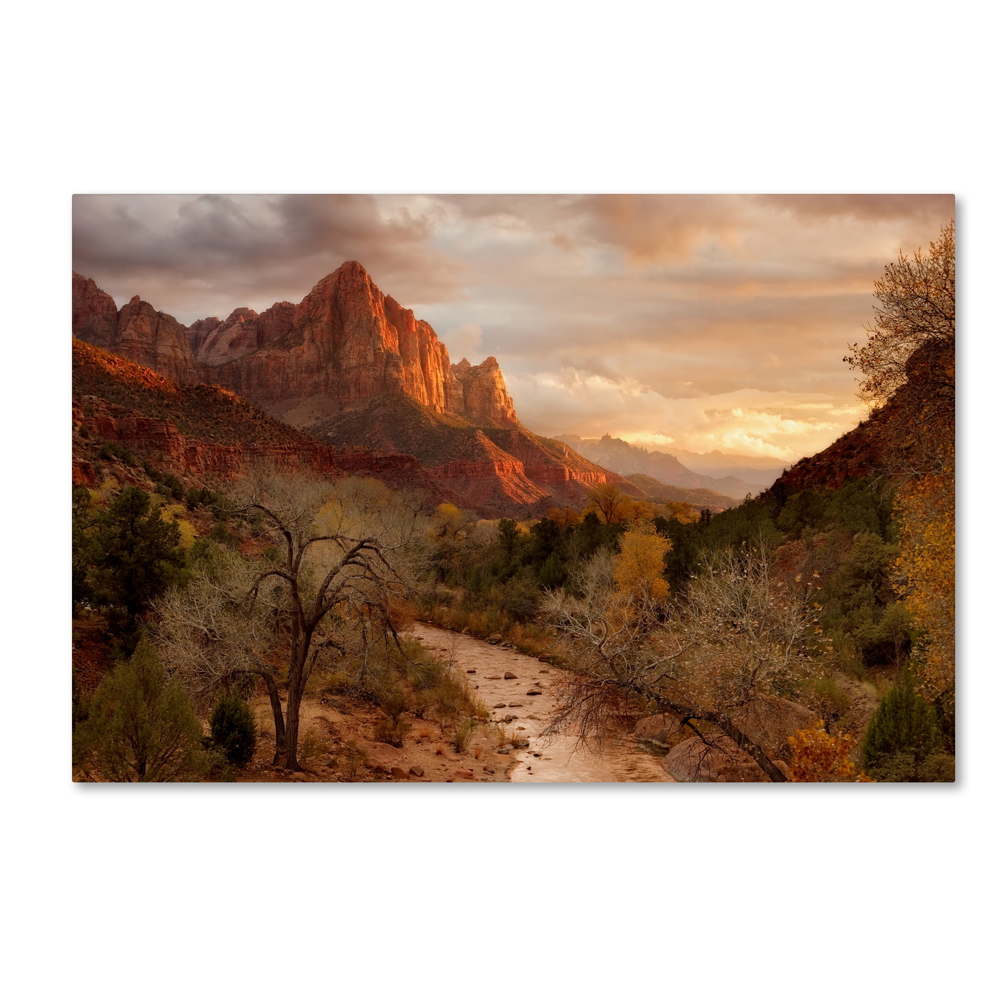 Trademark Fine Art 'Zion Watchmen Sunset' Canvas Art by Mike Jones ...