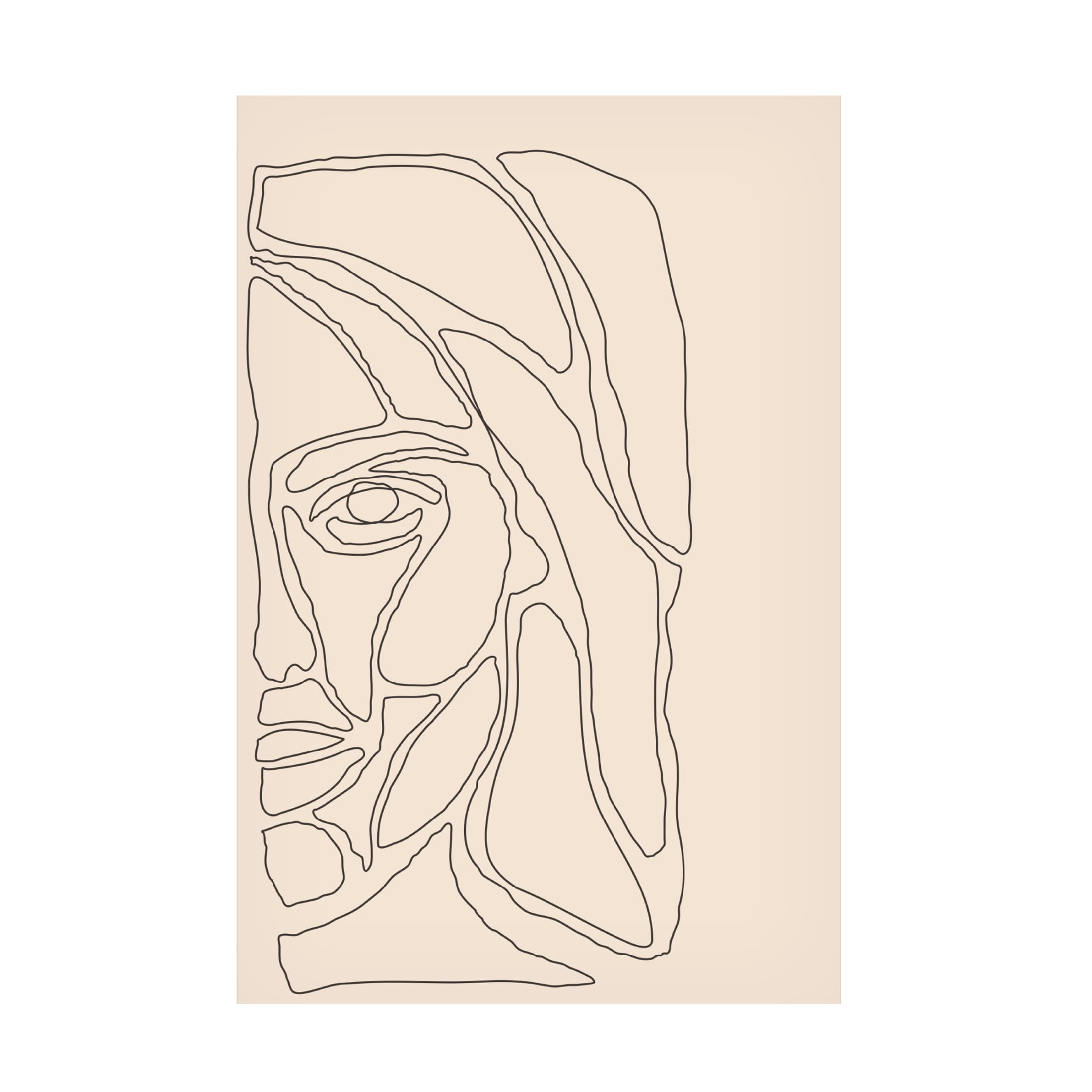 Trademark Fine Art jay stanley Abstract Face Lines 2 Canvas Wall Art ...