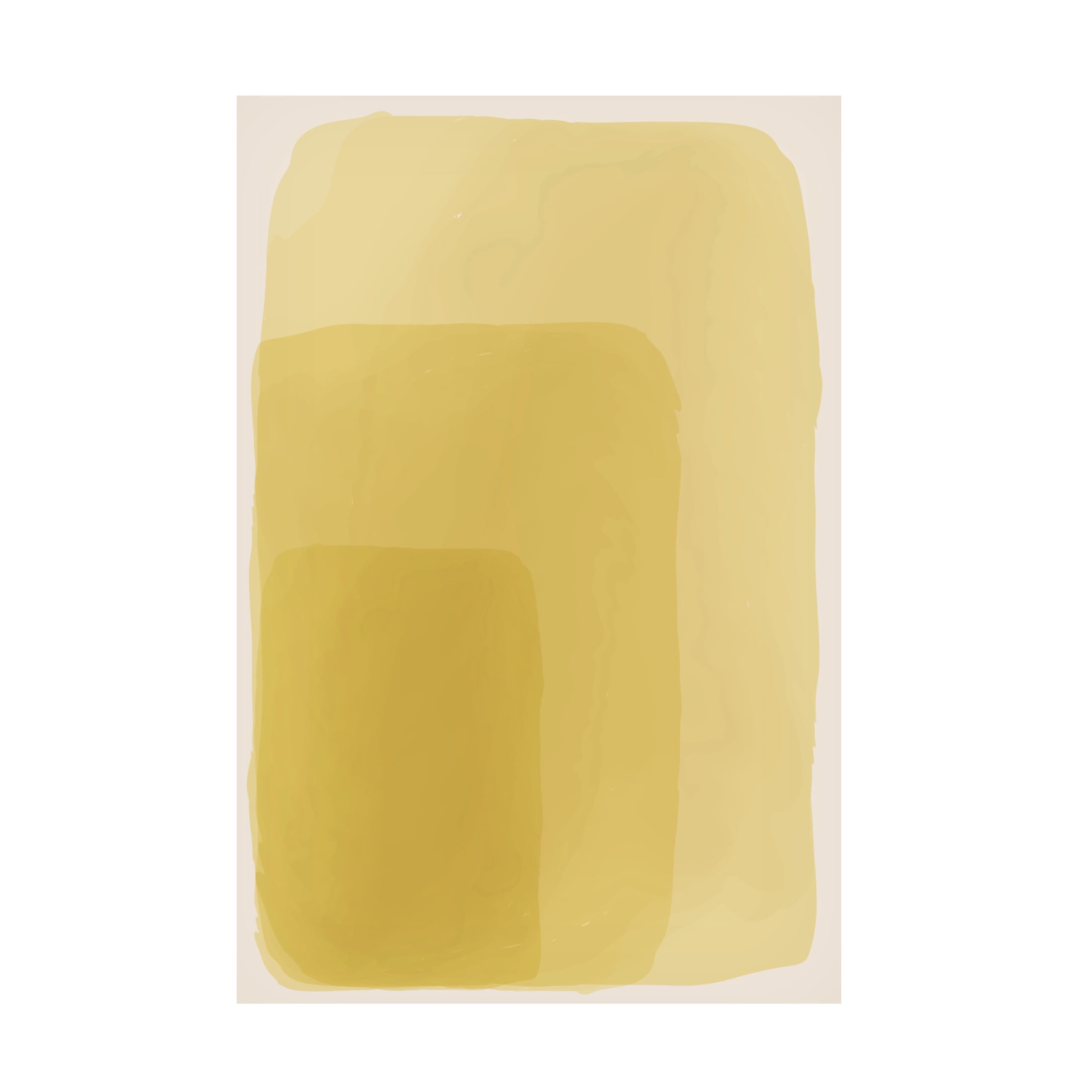 Trademark Fine Art jay stanley Yellow Watercolor Shapes 2 Canvas Wall ...