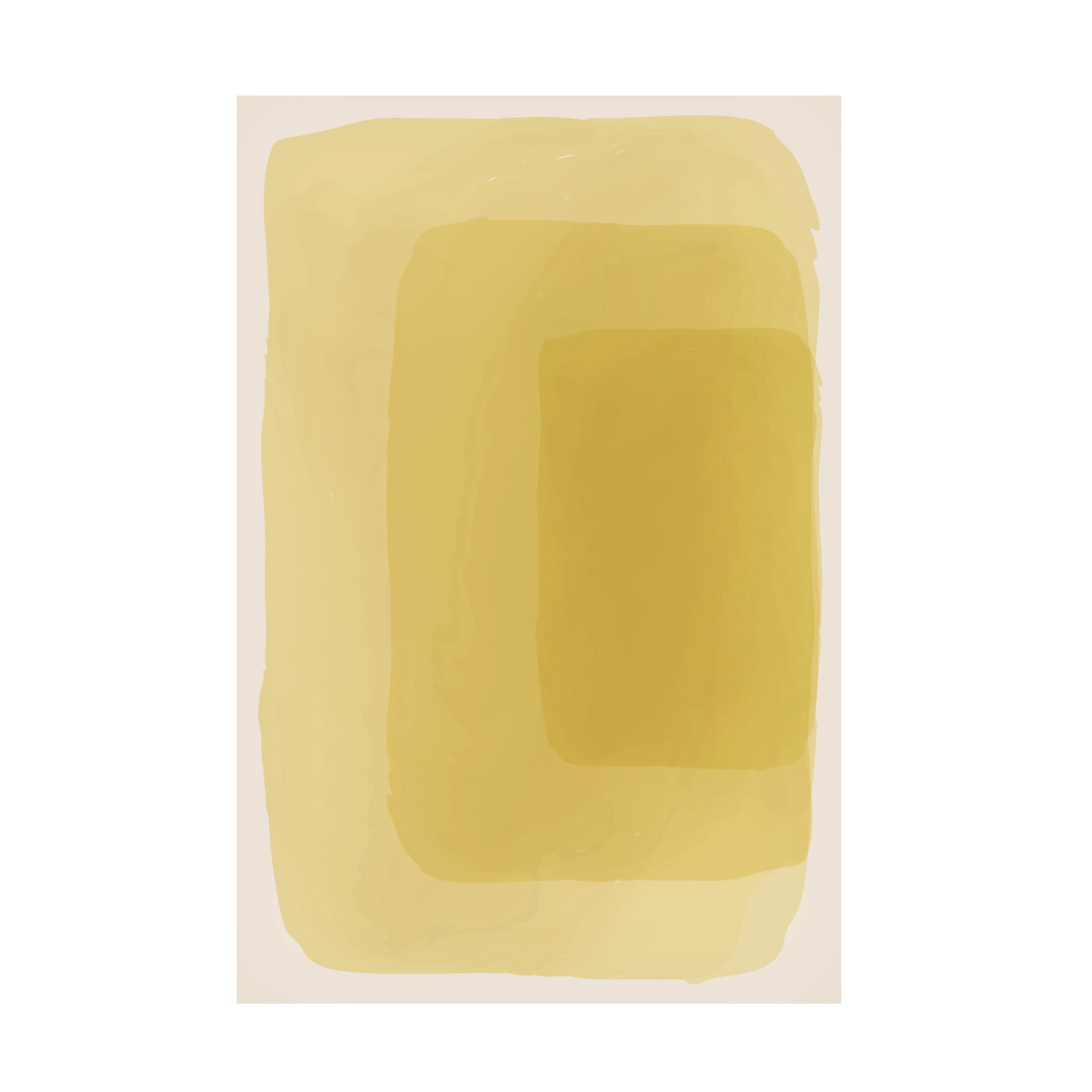 Trademark Fine Art jay stanley Yellow Watercolor Shapes 4 Canvas Wall ...