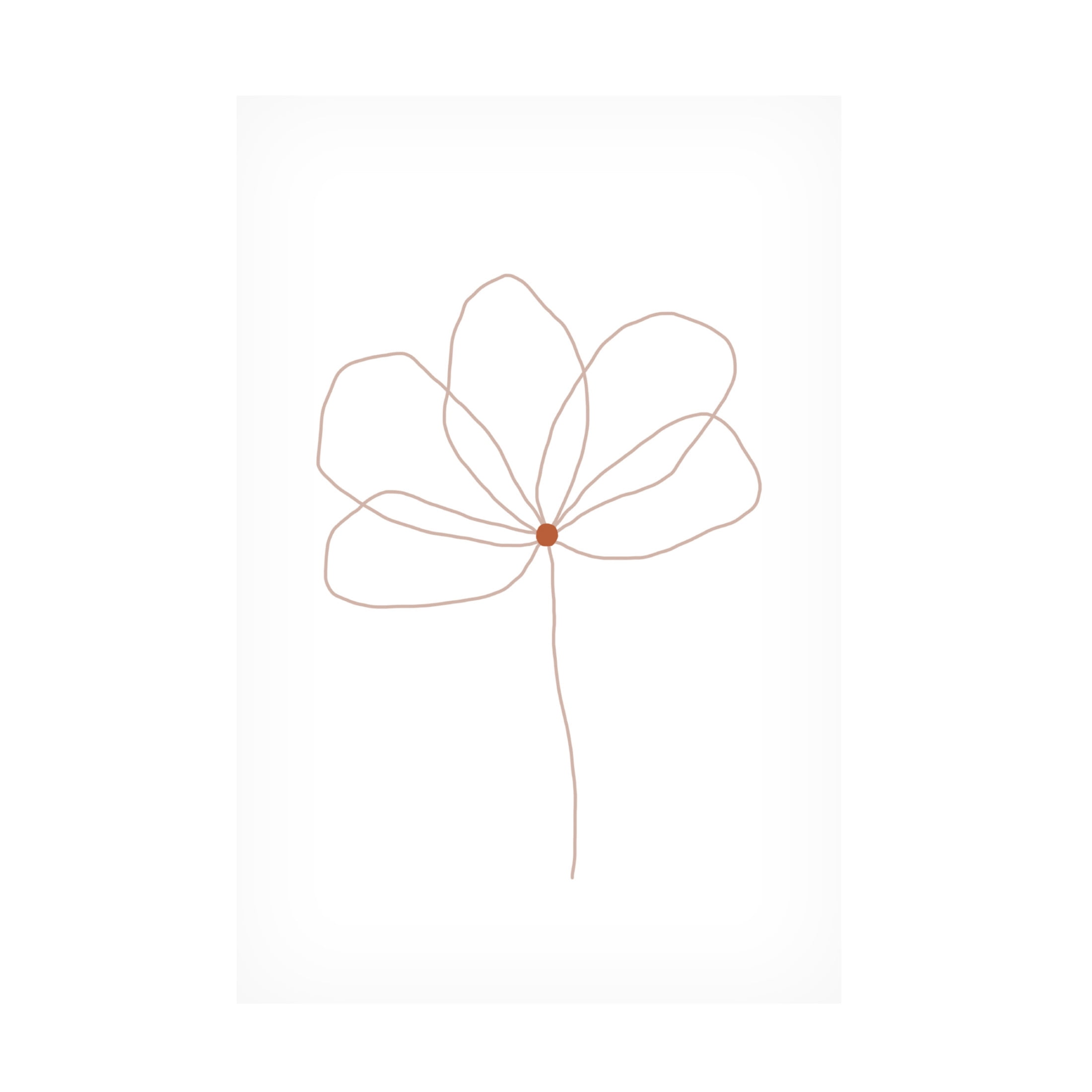 Trademark Fine Art uplusmestudio Line Flower Canvas Wall Art - Walmart.com