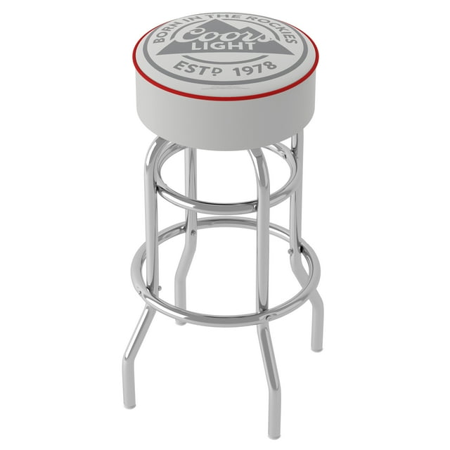 Trademark Gameroom Coors Light Logo Bar Stool with Padded Seat ...