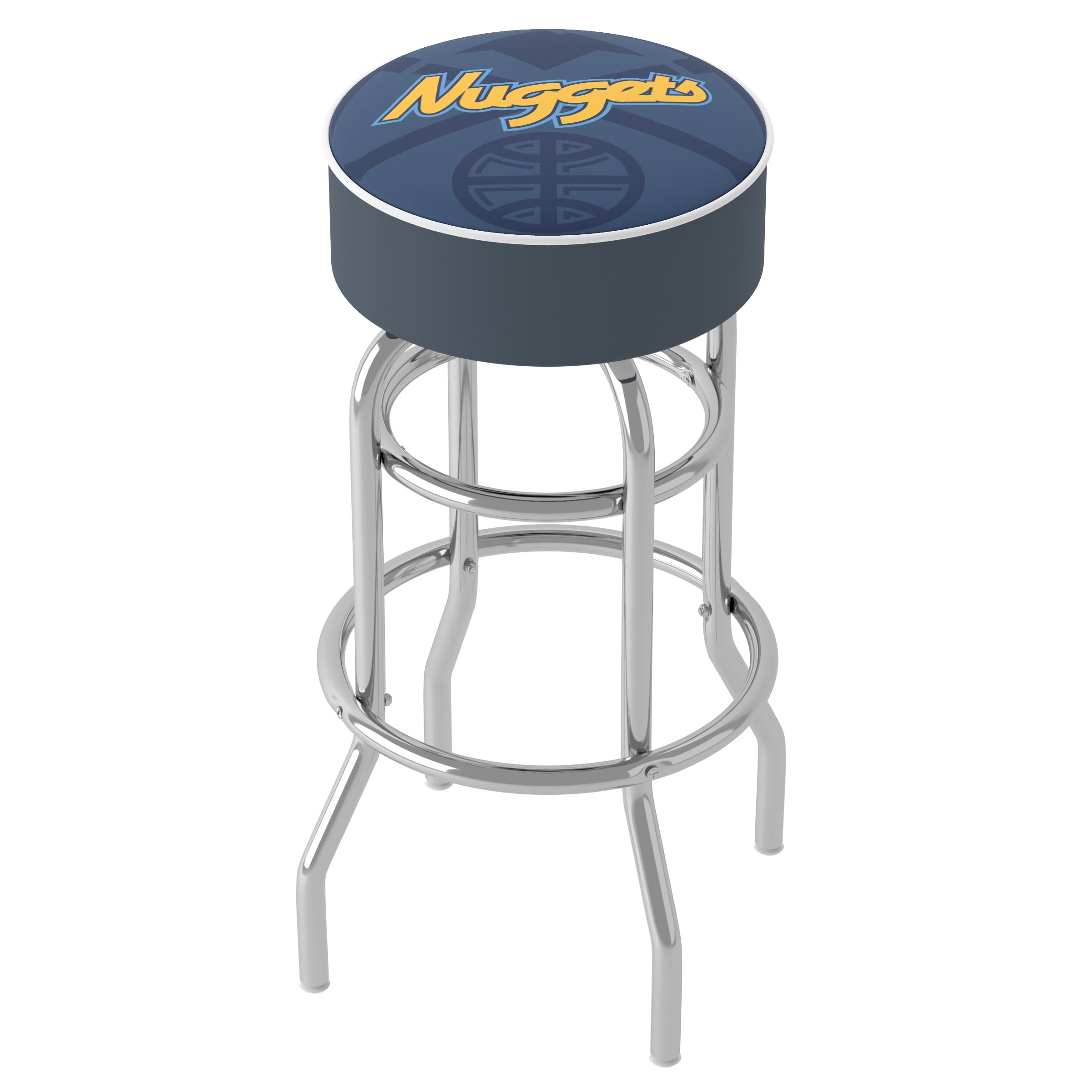 Trademark Gameroom Denver Nuggets Fade Bar Stool with Padded Seat ...