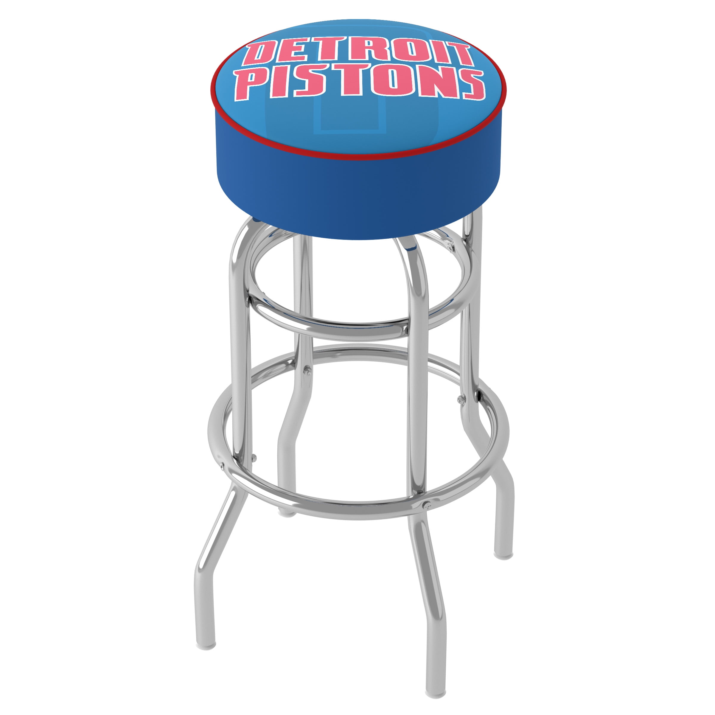 Trademark Gameroom Detroit Pistons Fade Bar Stool with Padded Seat ...
