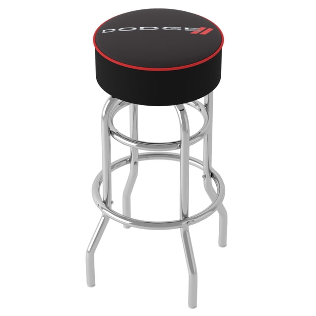 Trademark Gameroom Dodge Logo Bar Stool with Padded Seat - Walmart ...