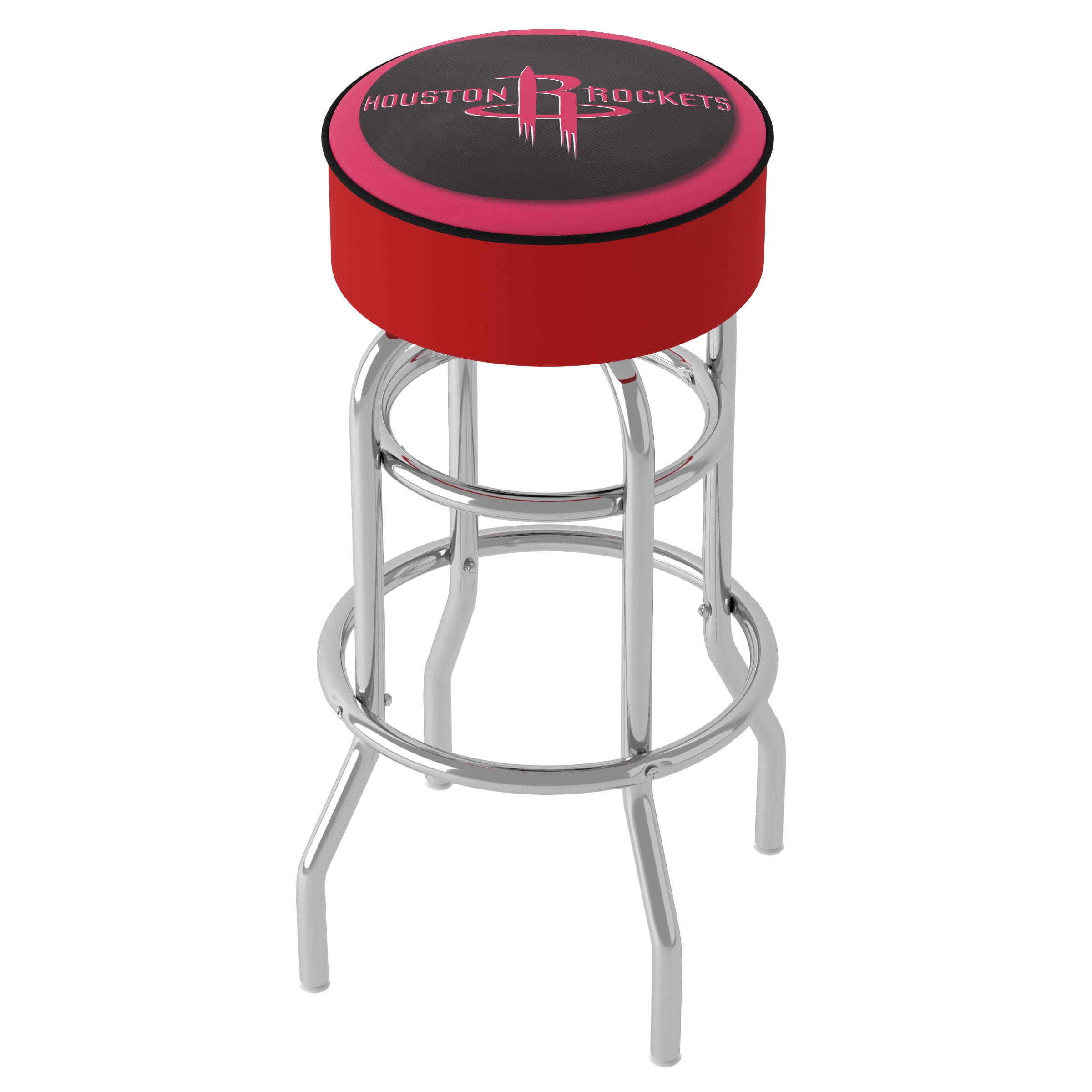 Trademark Gameroom Houston Rockets Logo Bar Stool with Padded Seat ...