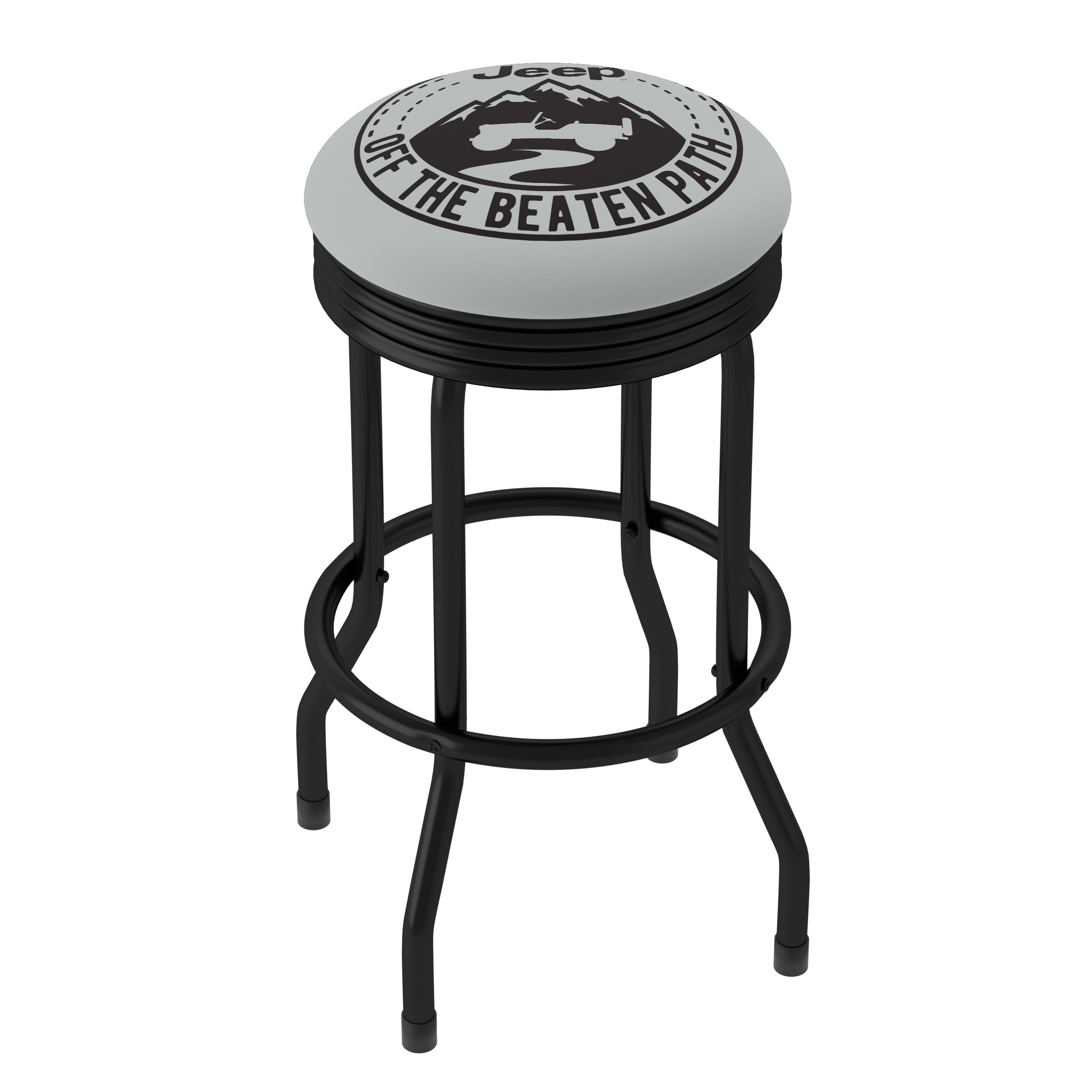 Free Shipping! Trademark Gameroom Jeep Black Ribbed Barstool with ...