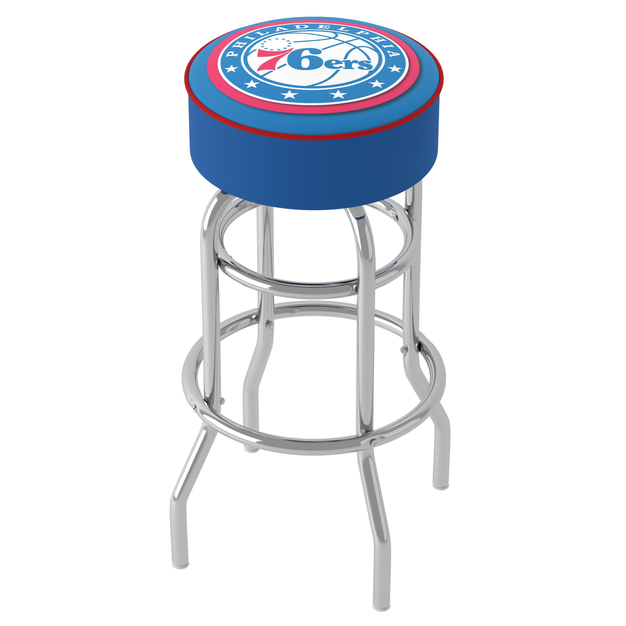Trademark Gameroom Philadelphia 76ers Logo Bar Stool with Padded Seat ...