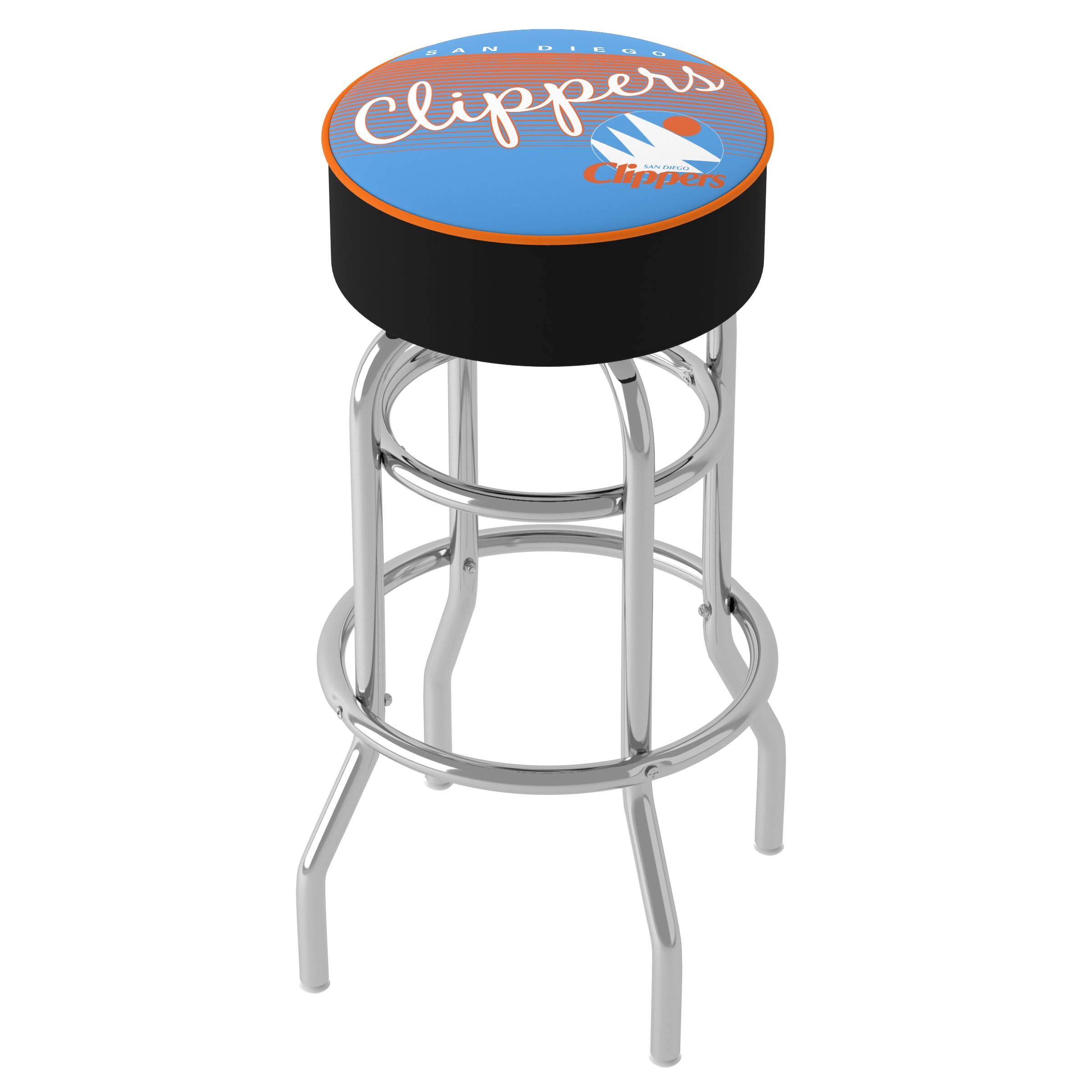 Trademark Gameroom San Diego Clippers Hardwood Classics Bar Stool with Padded Seat - Walmart.com