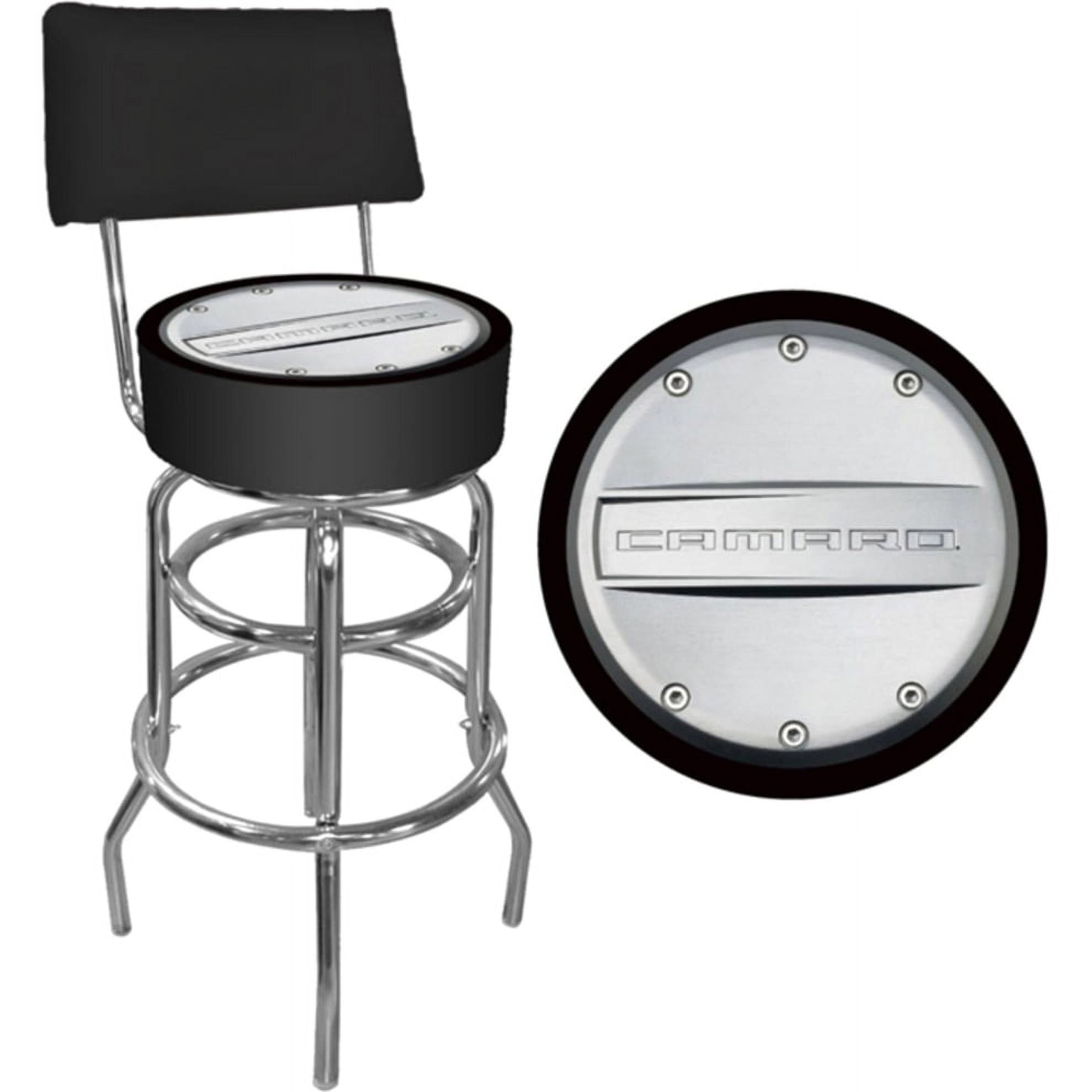 Trademark Global Camaro Padded Bar Stool with Back - Walmart.com