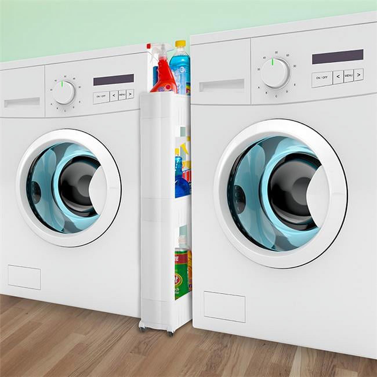 Trademark Global Everyday Home 3-Tier Slide Out Laundry Cart on Rollers ...