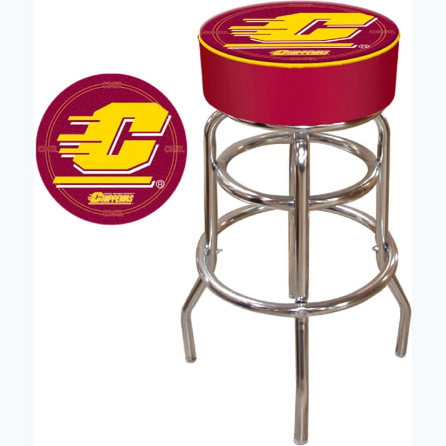 Trademark Global NCAA Padded Backless Swivel Bar Stool - Walmart.com