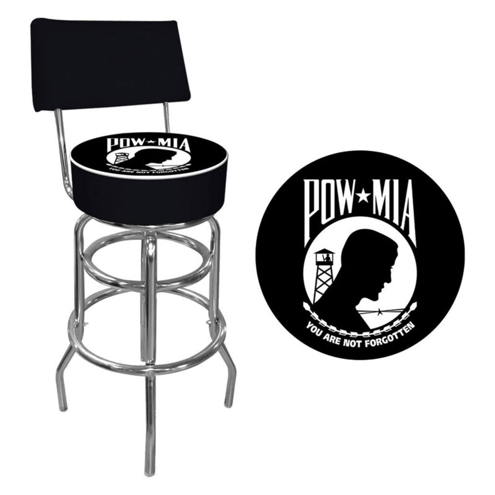 Trademark Global POW Padded Bar Stool with Back - Walmart.com