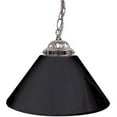 Trademark Global Plain Black 14 Single Shade Bar Lamp Silver