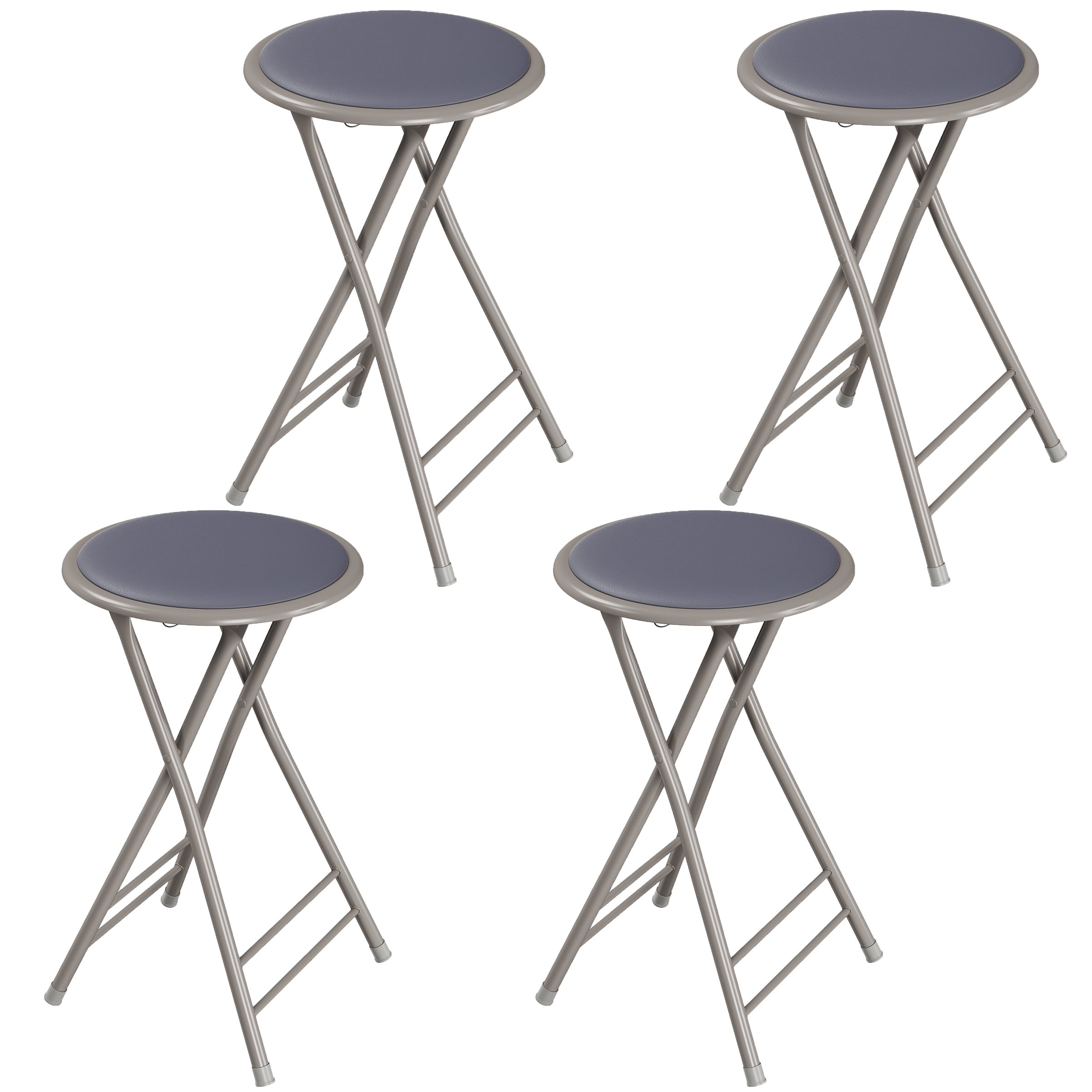 Lavish Home Set of 4 Backless 24-inch Folding Counter Height Bar Stools ...