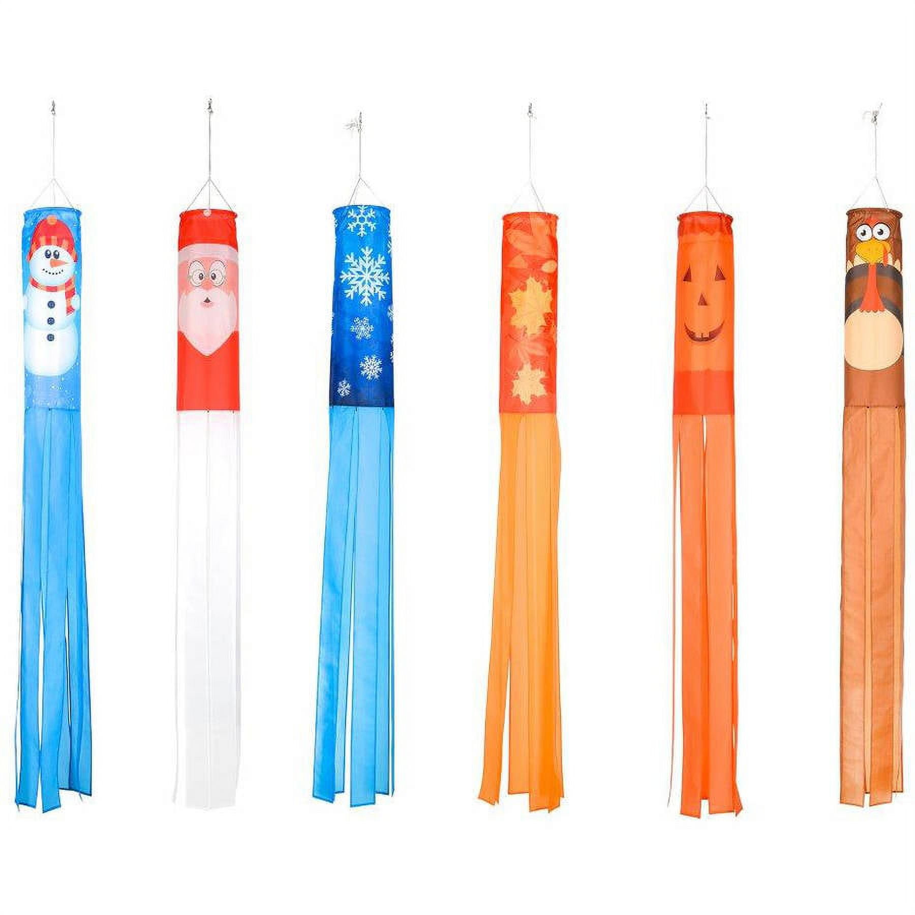 Trademark Innovations 60" Autumn Fall & Winter Theme Windsocks, Blows ...