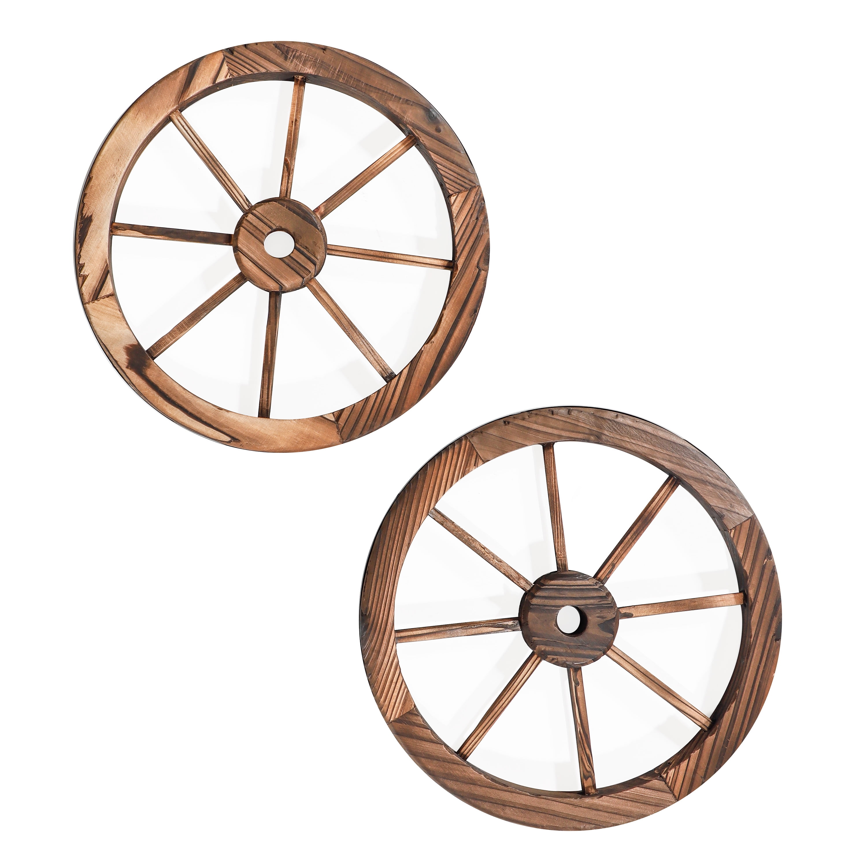 Trademark Innovations Decorative Vintage 13.7" Wood Garden Wagon Wheel ...