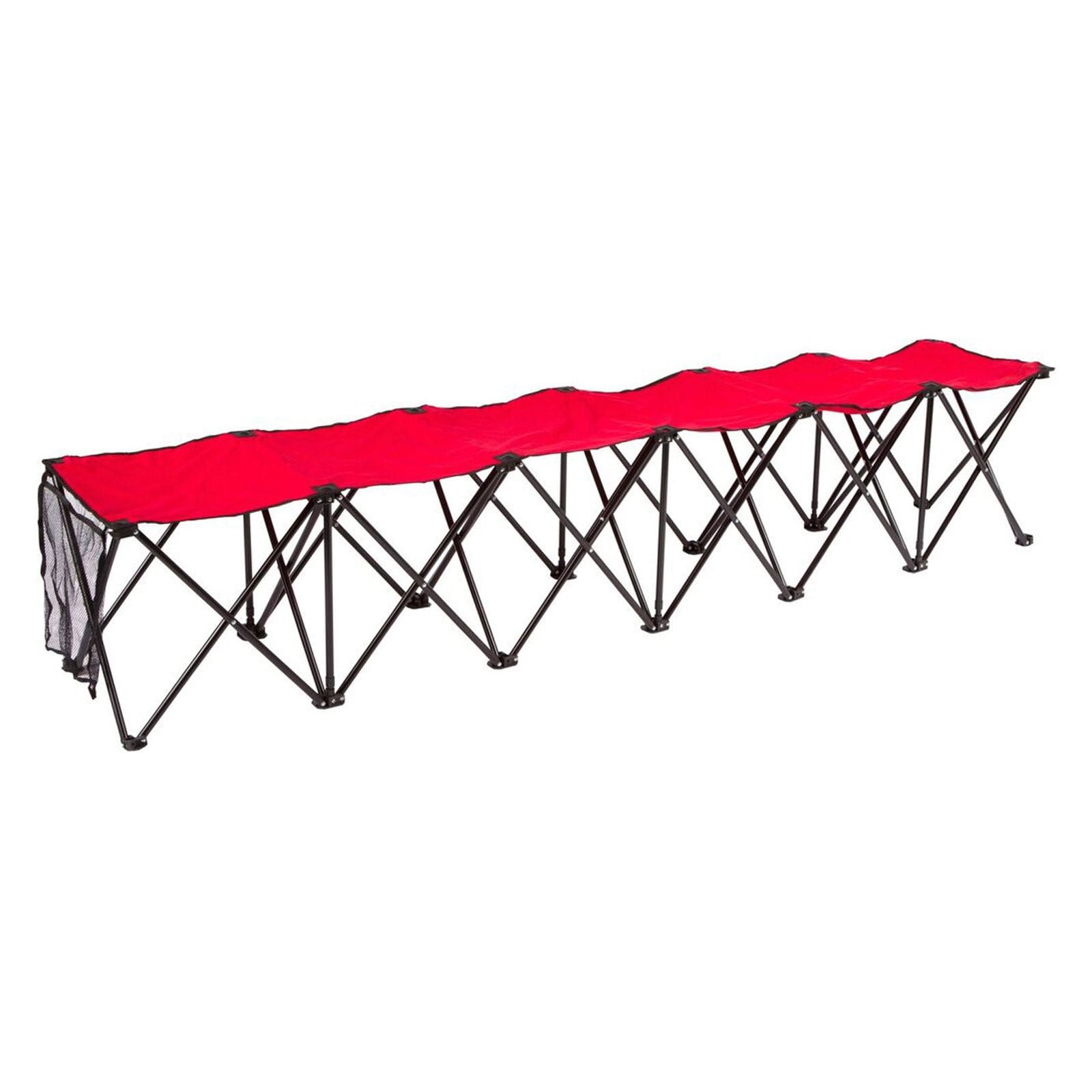 Portable 6-Seater Folding Team Sports Sideline Bench (Red) - Walmart.com