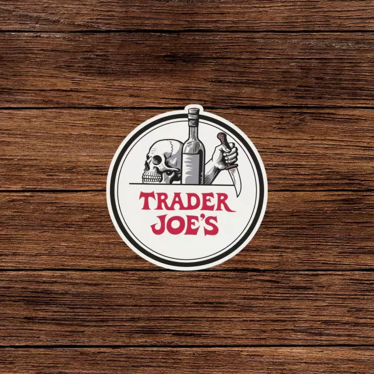 Trader Joe'S Skeleton Crew Decal Sticker - Goth Pirate Logo Skull ...