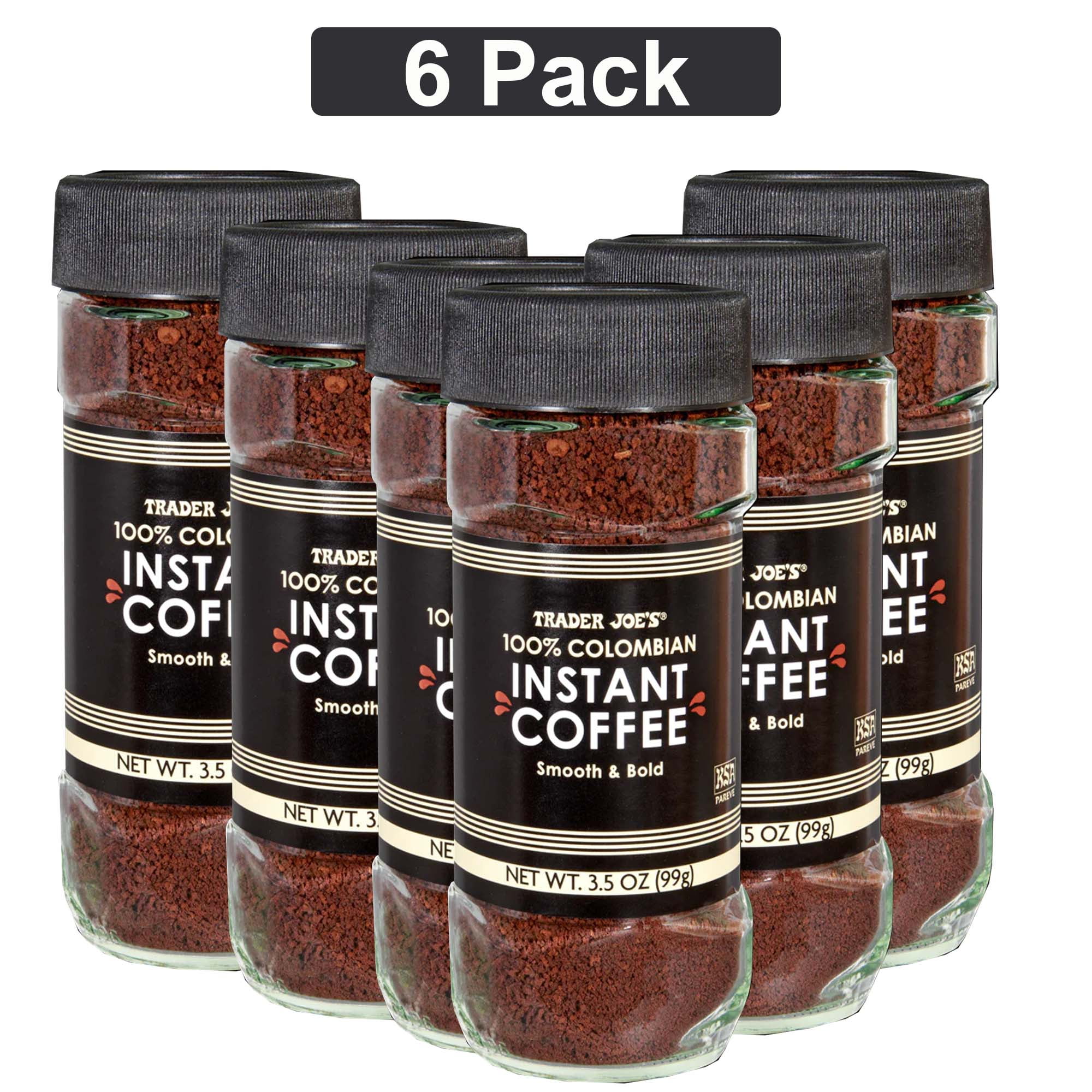 Trader Joe’s 100% Colombian Instant Coffee, 3.5 oz, Pack 6 - Walmart.com