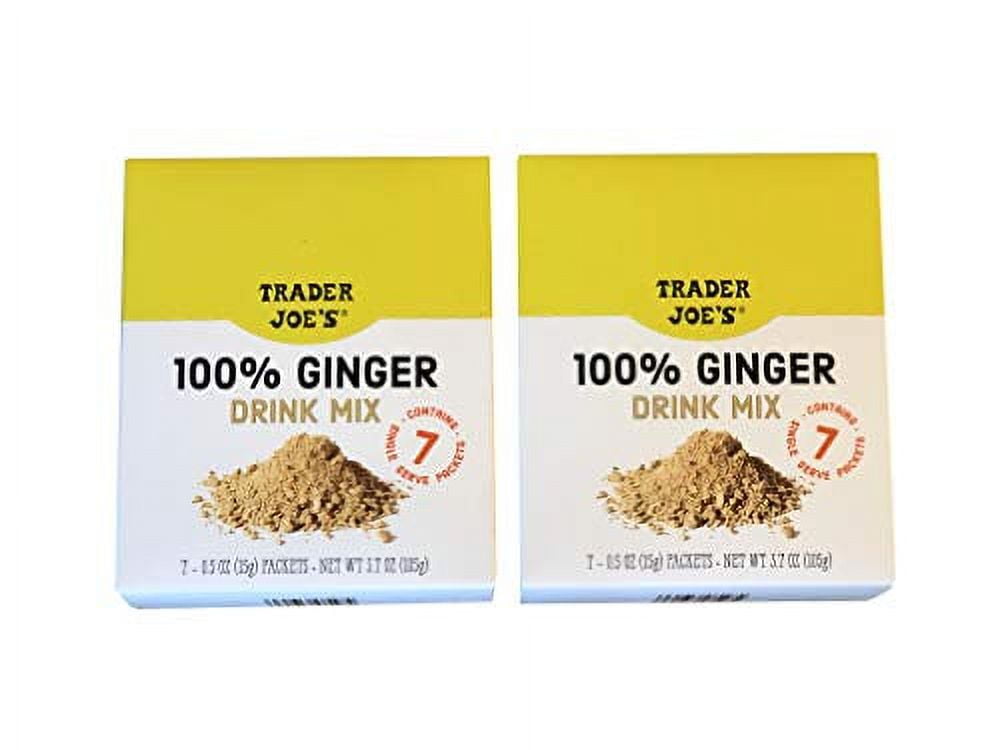 Trader Joe`s 100% Natural Ginger Drink Mix 14 - 0.5oz (15g) Packets ...
