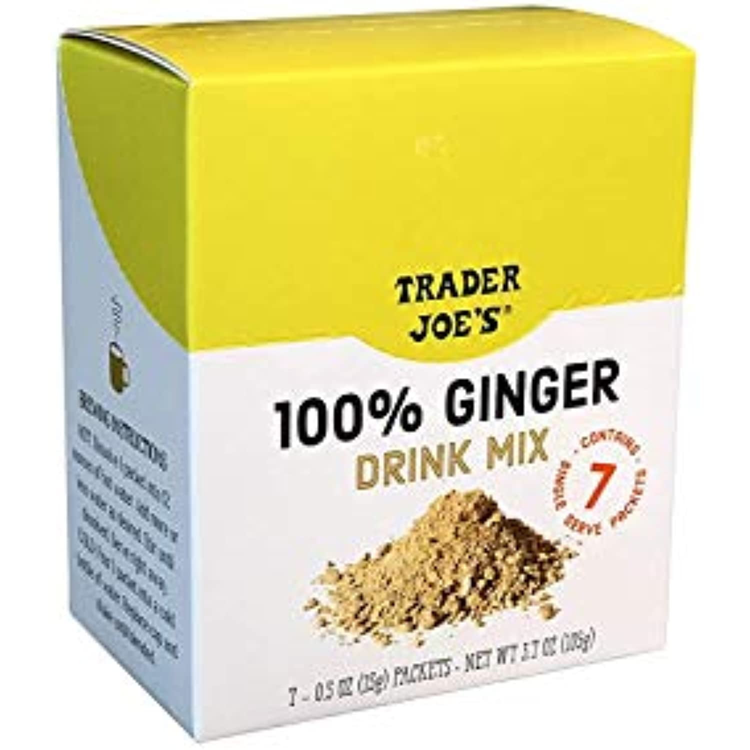 Trader Joe's Ginger Drink Mix, 7 Packets, 0.5oz Each, Instant Ginger Powder Drink - Walmart.com