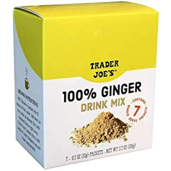 Trader Joe's Ginger Drink Mix, 7 Packets, 0.5oz Each, Instant Ginger ...