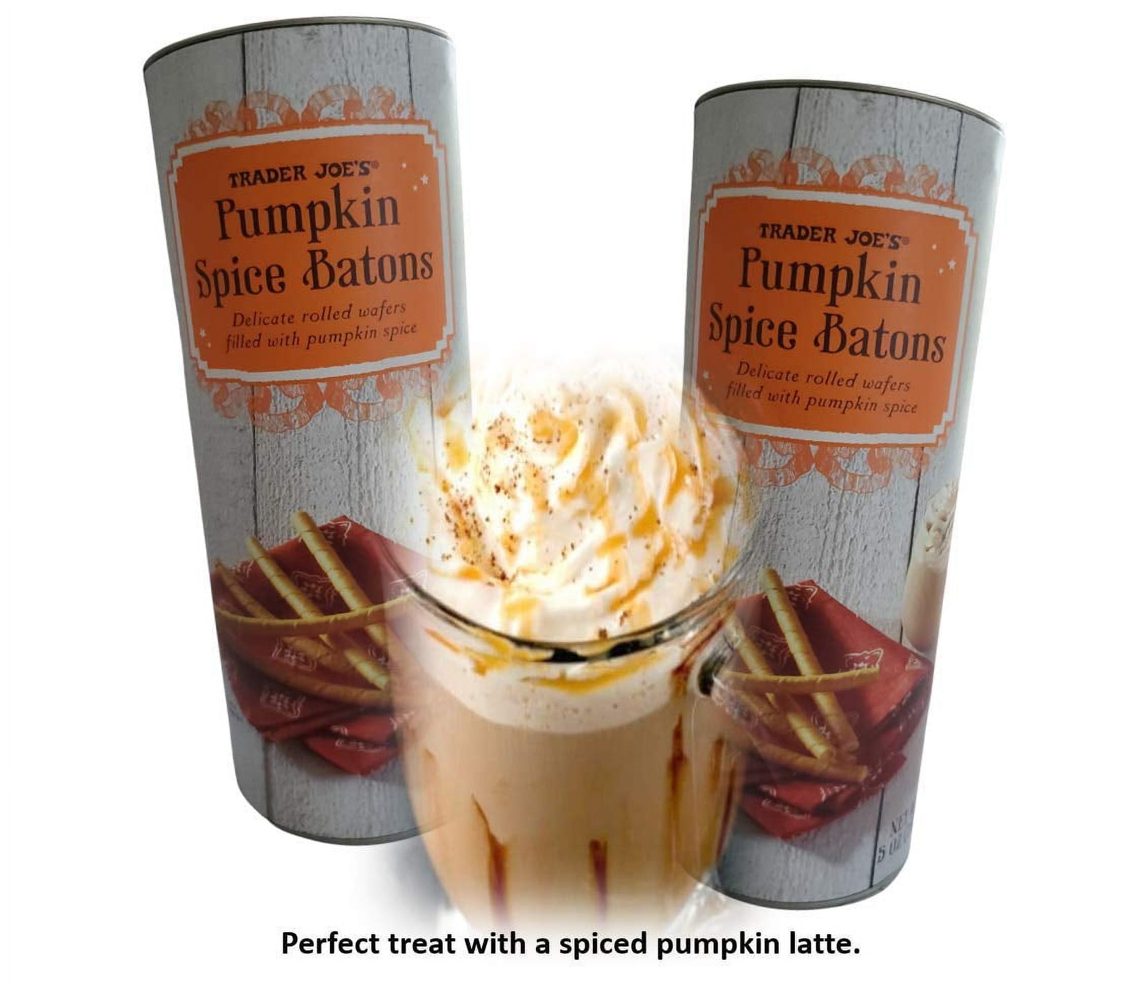 Trader Joe's Baton Pumpkin Spice Rolled Wafer Cookies, Pirouette Rolled ...