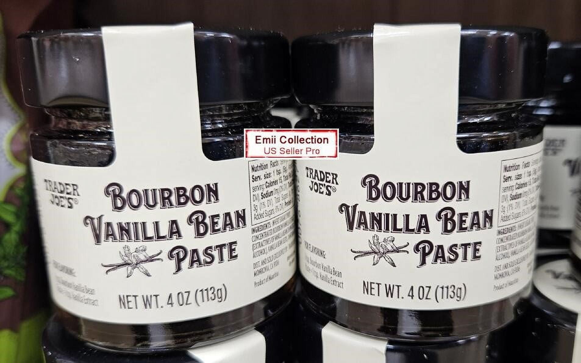 Trader Joe's Bourbon Vanilla Bean Paste 4oz 113g (2 Bottles) - Walmart ...