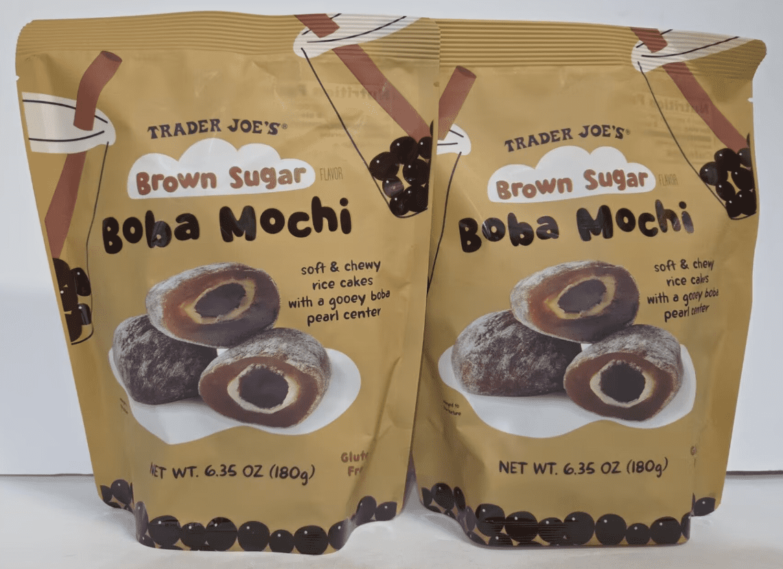 Trader Joe's Brown Sugar Boba Mochi 6.35oz 180g Chewy Candy with Tapioca Pearl Center - Walmart.com