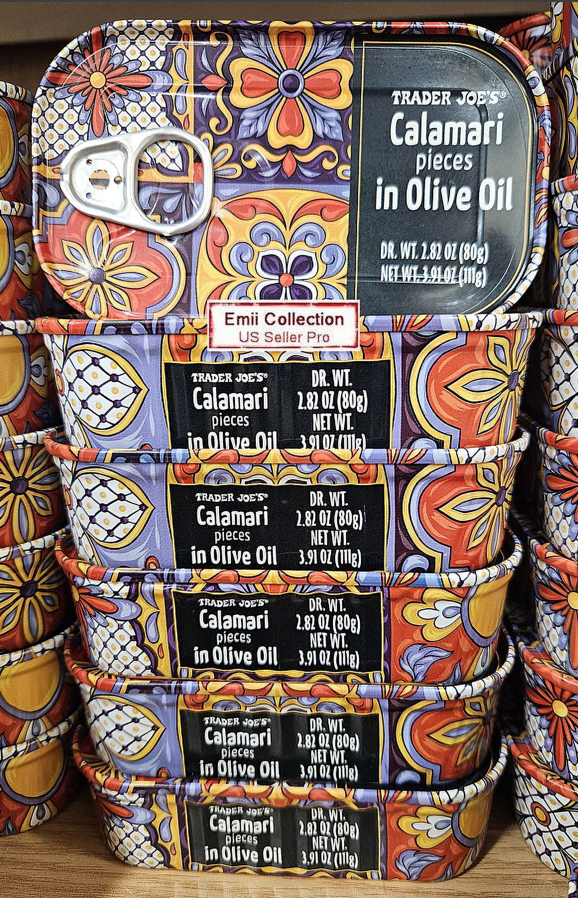 Trader Joe’s Calamari Pieces in Olive Oil 3.91oz 111g (6 Jars ...