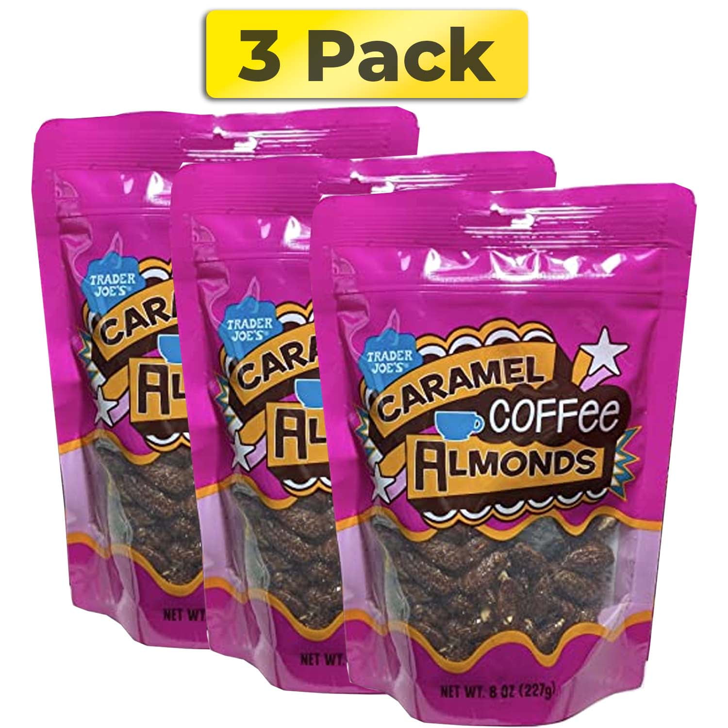 Trader Joe's Caramel Coffee Almonds, 3-Pack - Walmart.com