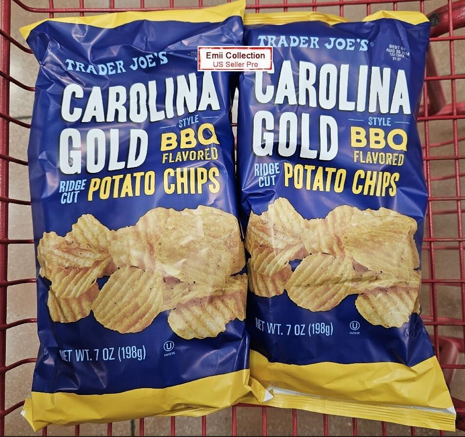Trader Joe’s Carolina Gold BBQ Flavored Ridge Cut Potato Chips 7oz 198g ...