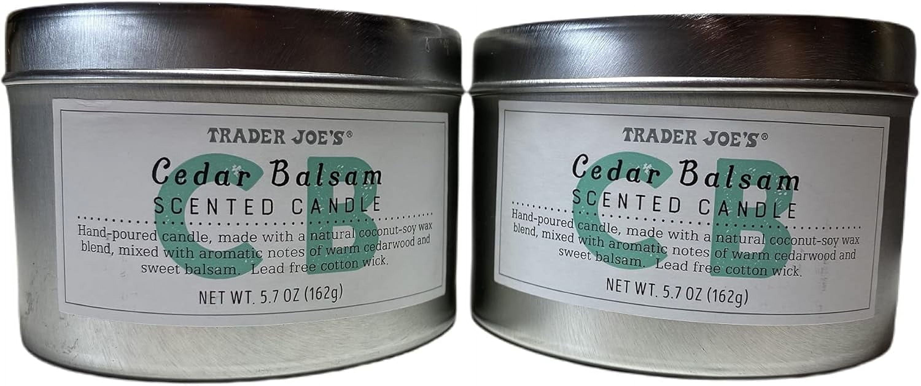 Trader Joe's Cedar Balsam Scented Candle 2 count - Walmart.com