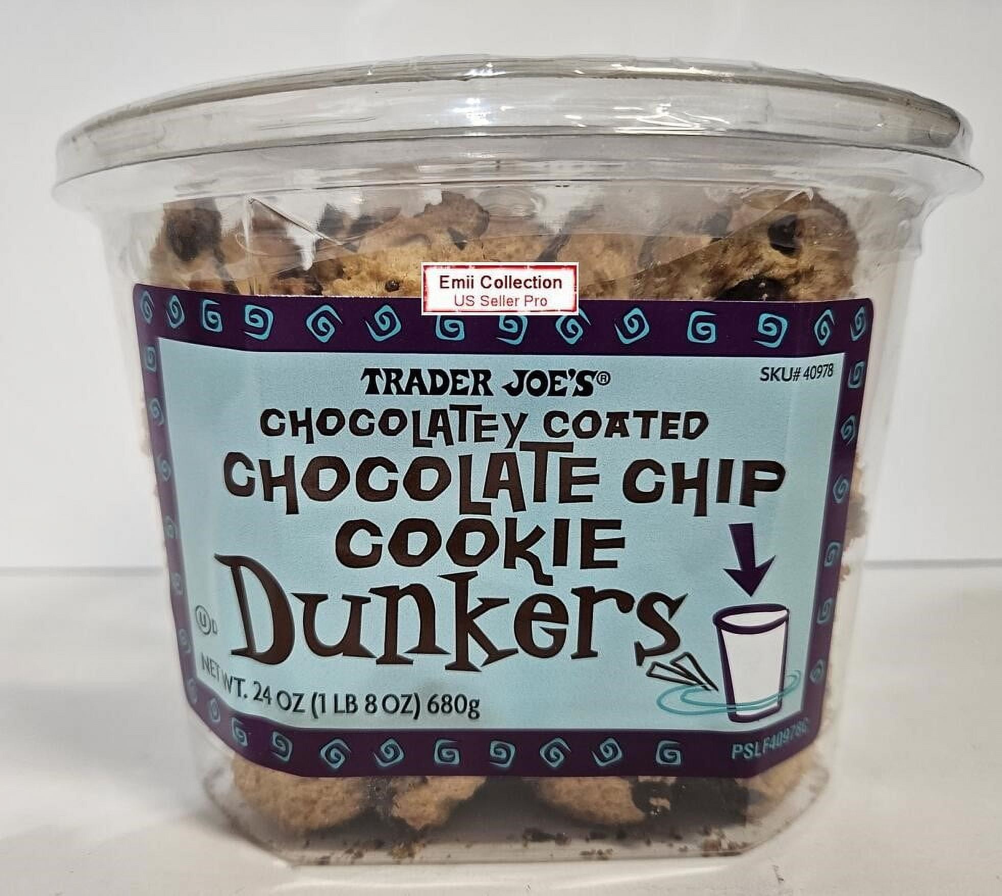 Trader Joe's Chocolatey Coated Chocolate Chip Cookie Dunkers, 24oz 680g ...