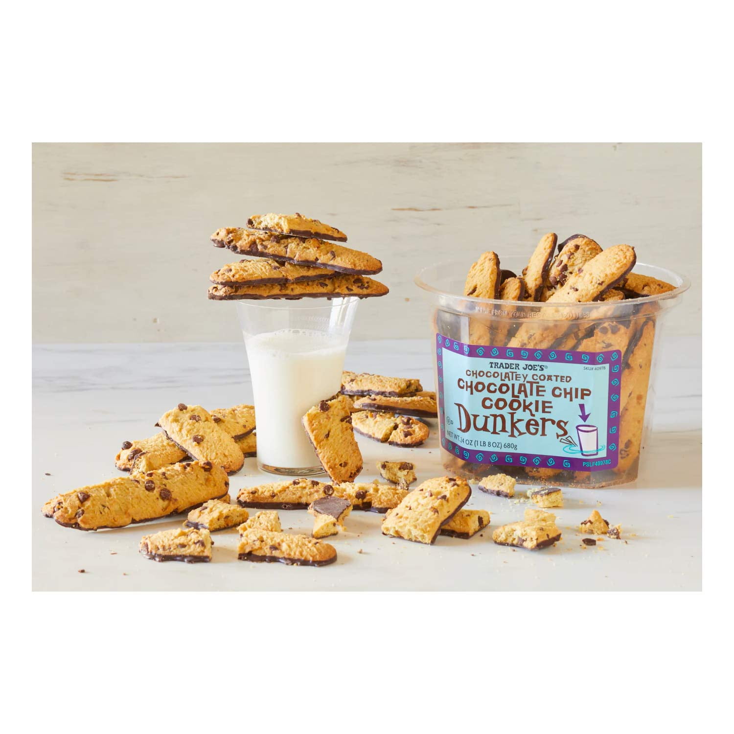 Trader Joe’s Chocolatey Coated Chocolate Chip Dunkers 24 Oz - Walmart.com