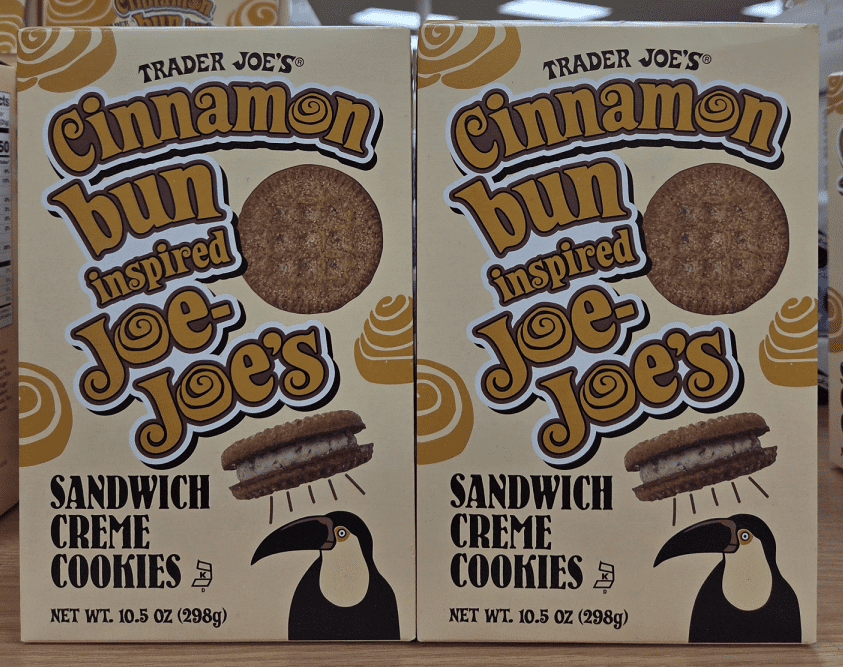Trader Joe’s Cinnamon Bun Inspired Joe-Joe’s Sandwich Crème Cookies 10 ...