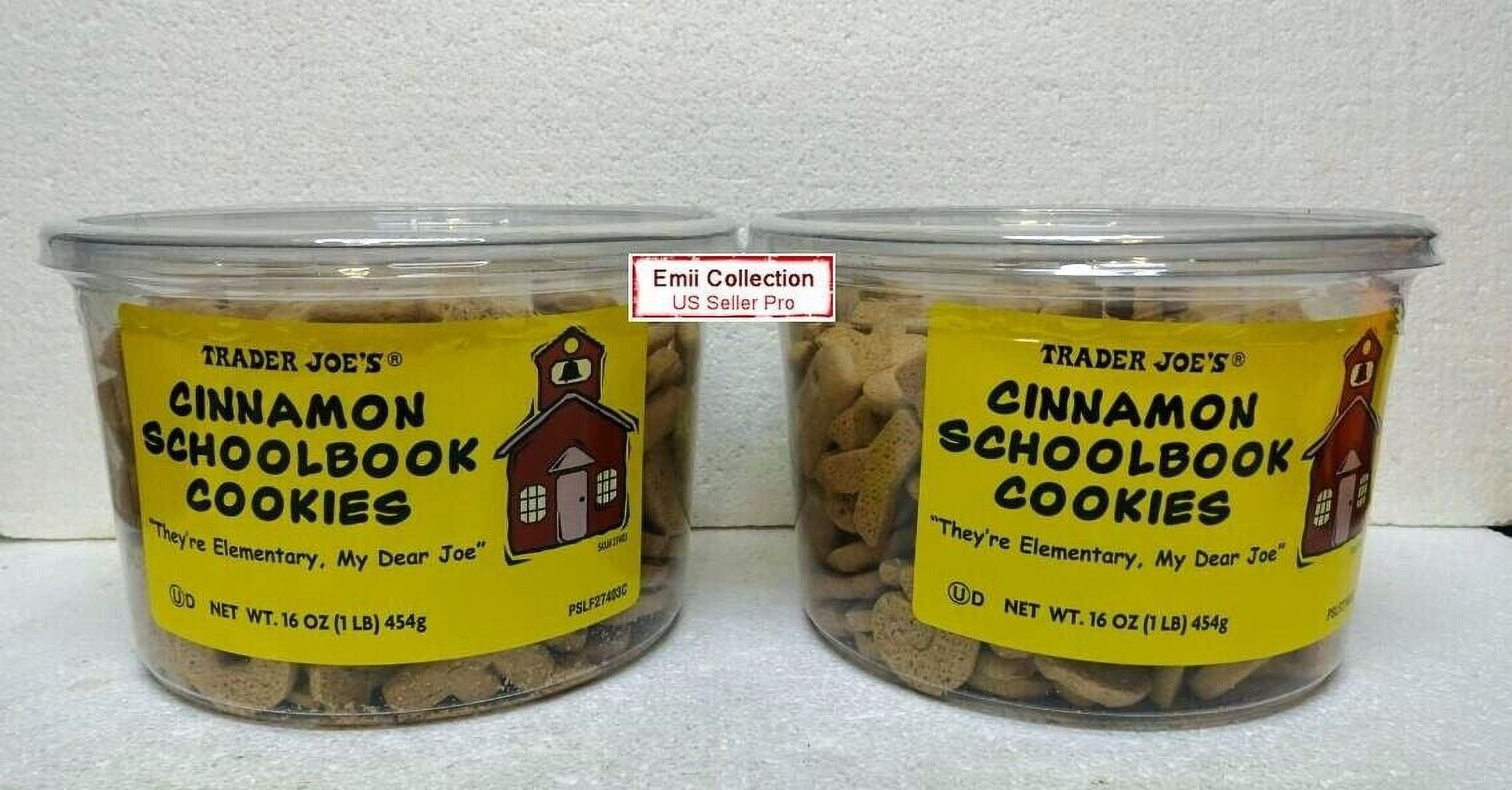 Trader Joe’s Cinnamon Schoolbook Cookies 16oz 454g (2 Tubs) - Walmart.com
